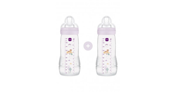 MAM Σετ 2 Μπιμπερό Easy Active™ Baby Bottle 330ml 4m+ Μωβ 365SGc