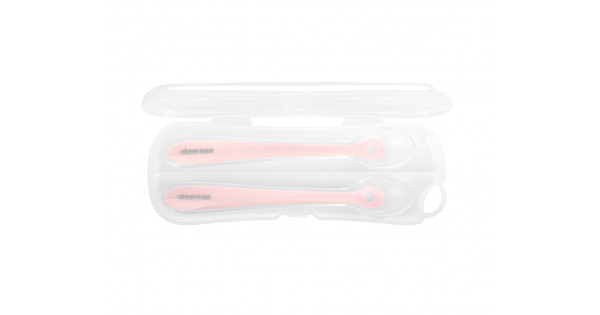 Kikka Boo Κουτάλια Σιλικόνης σε Θήκη 2τμχ. Pink 31302040063