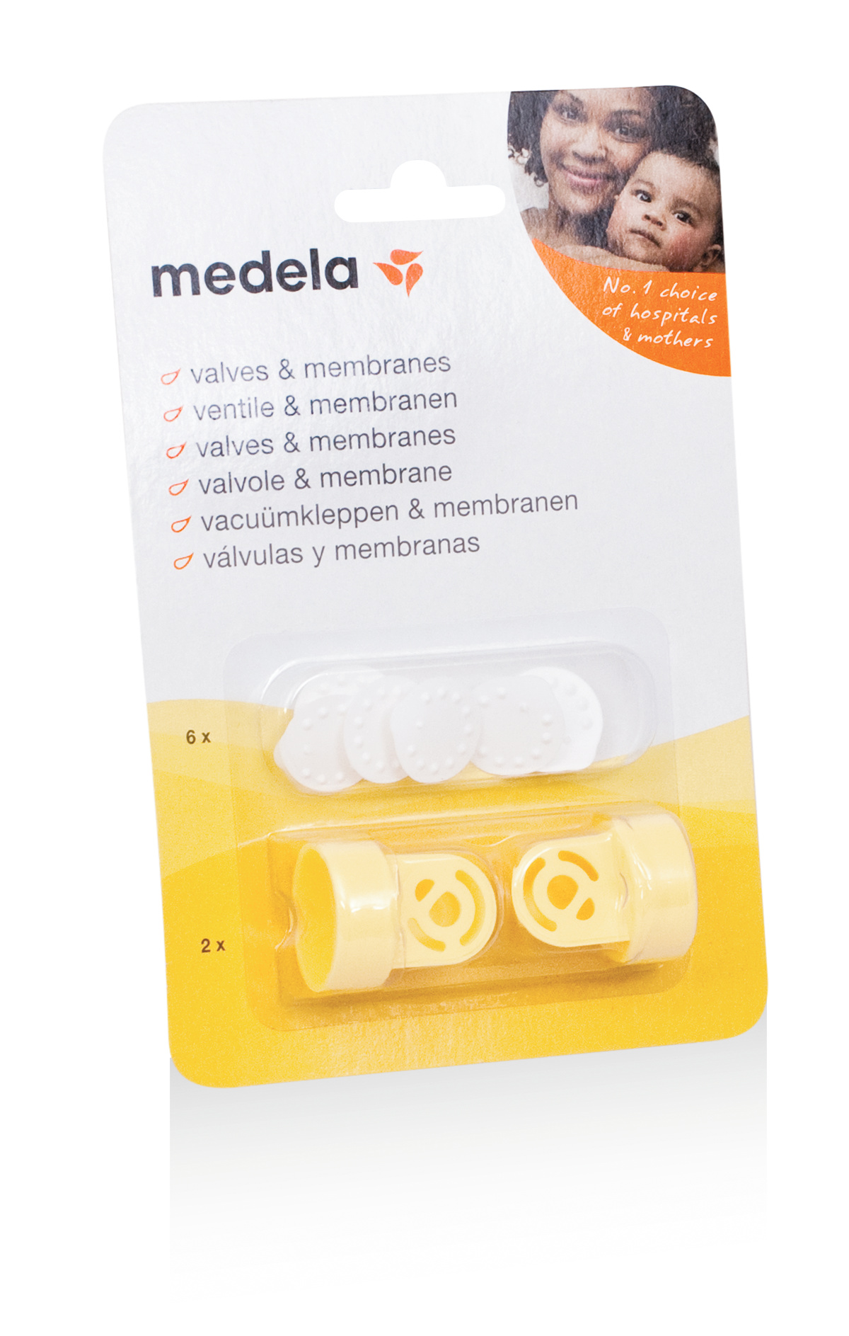 Medela Σετ 2τμχ Βαλβίδες & 6τμχ Μεμβράνες Θηλάστρων 800.0727